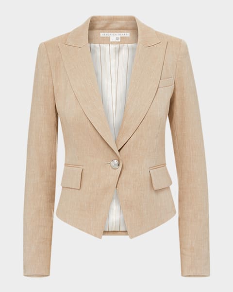 Veronica Beard Miller Linen Dickey Jacket | Neiman Marcus