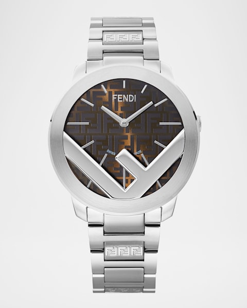 Fendi Men's F Is Fendi IP Yellow Gold Bracelet Watch, 41mm | Neiman Marcus