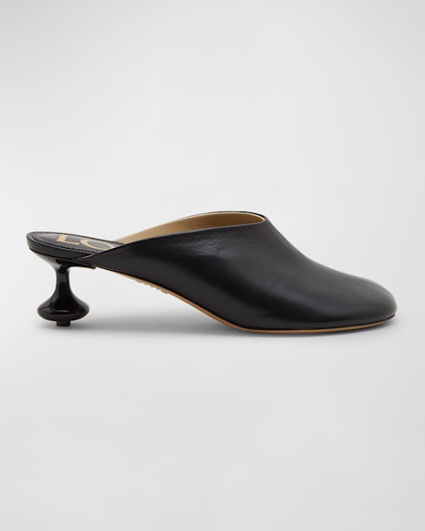Loewe Campo Leather Mary Jane Mules | Neiman Marcus