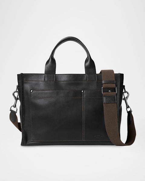Shinola Men's Navigator Leather Laptop Briefcase | Neiman Marcus