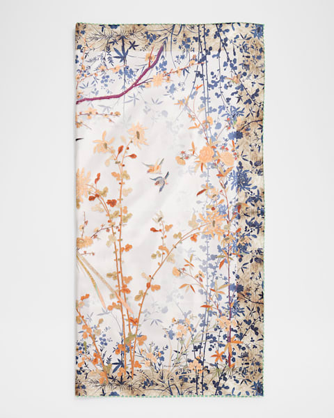 Coach Vintage Signature Monogram Silk Skinny Scarf | Neiman Marcus