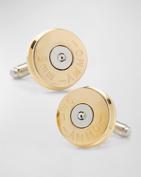 Jan Leslie Men's 18K Gold Vermeil Bullion Bar Cufflinks | Neiman Marcus