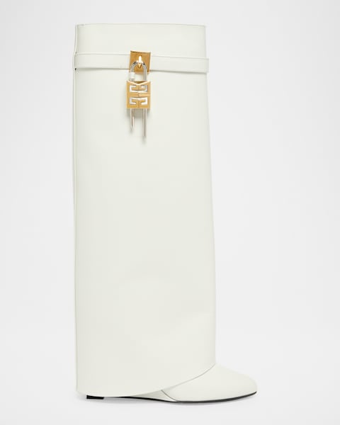 Givenchy Shark Lock Leather Boots | Neiman Marcus