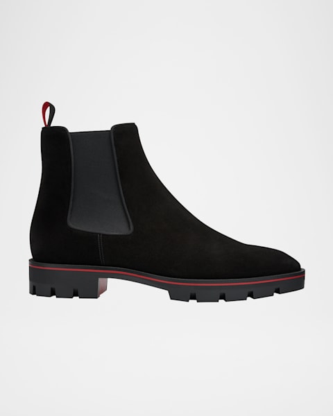 TOM FORD Men's Elkan Burnished Leather Zip Boots | Neiman Marcus