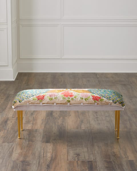 Haute House Peacock Refined Simplicity Storage Bench | Neiman Marcus