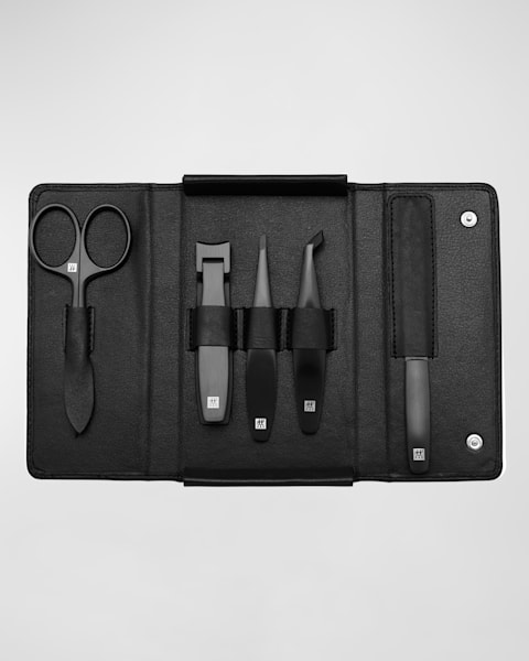Zwilling Beauty Premium 4-Piece Brown Leather Case Set | Neiman Marcus