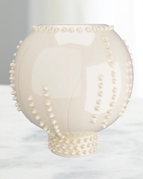 Coton Colors Signature White Ruffle Vase | Neiman Marcus