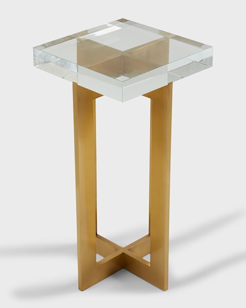 John-Richard Collection Gold Landscape Martini Table | Neiman Marcus