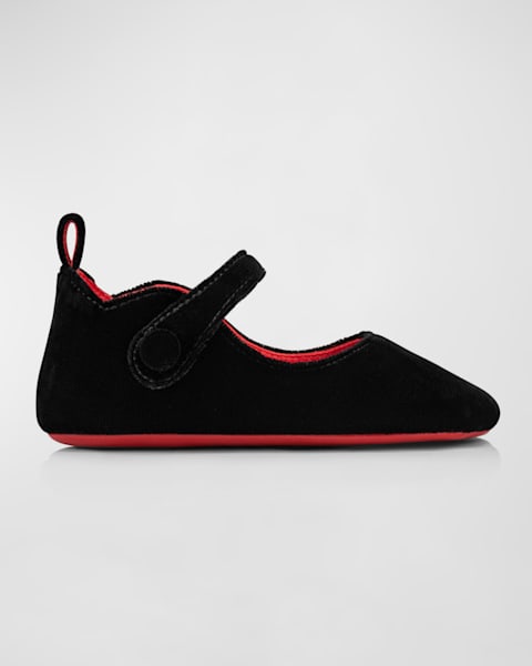 Christian Louboutin Girl's Love Chick Metallic Leather Ballerina Shoes ...
