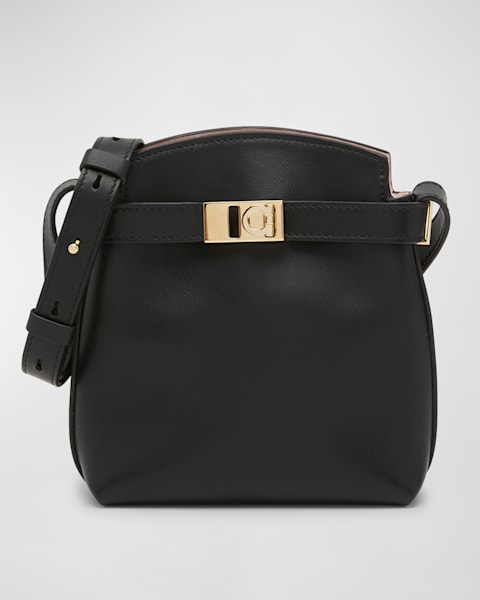 Ferragamo Mini Hug Leather Top-Handle Bag | Neiman Marcus