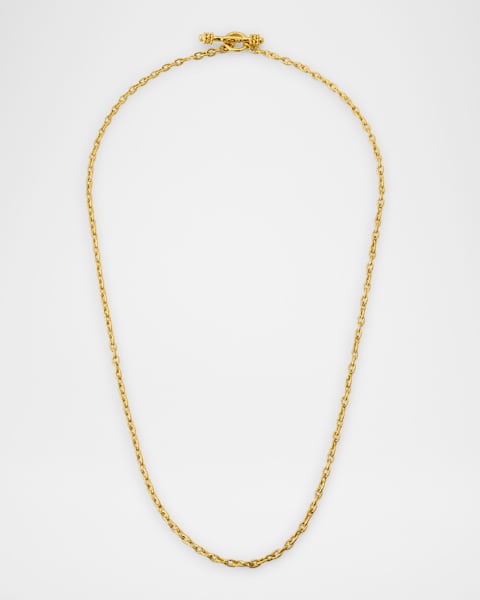 Elizabeth Locke 19K Yellow Gold Giulia Link Necklace with Toggle, 17"L ...
