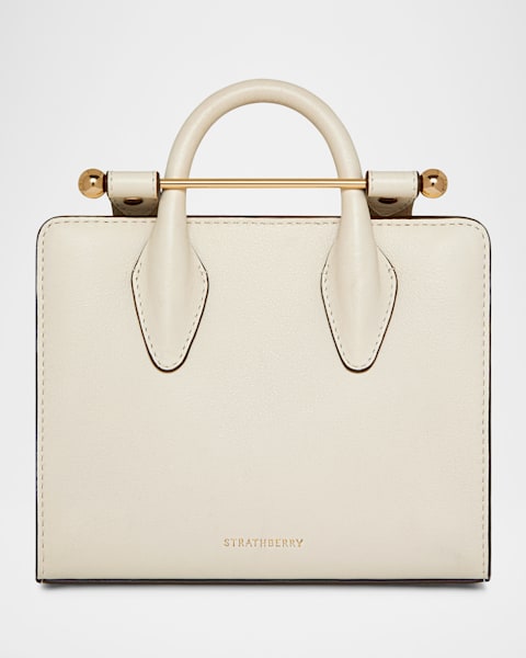 STRATHBERRY Midi Metal Leather Tote Bag | Neiman Marcus