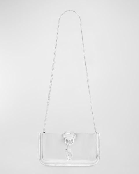 Alexis Bittar Twisted Metallic Leather Clutch Bag | Neiman Marcus