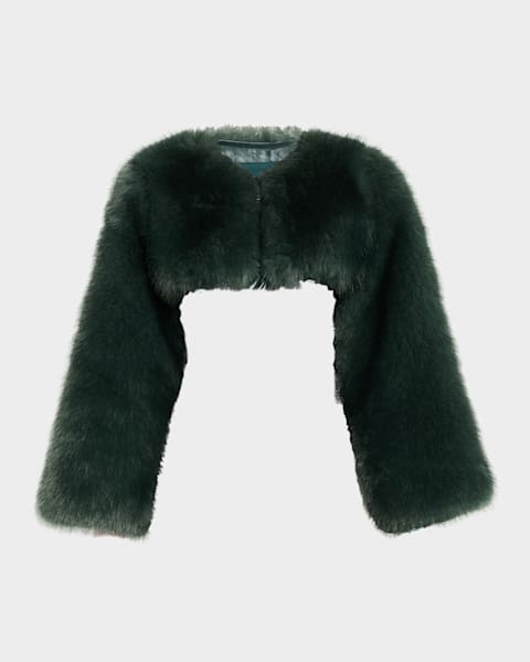 Cinq a Sept Cade Short Faux Fur Coat | Neiman Marcus