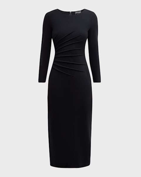 Victoria Beckham Sheath Wool Midi Dress | Neiman Marcus