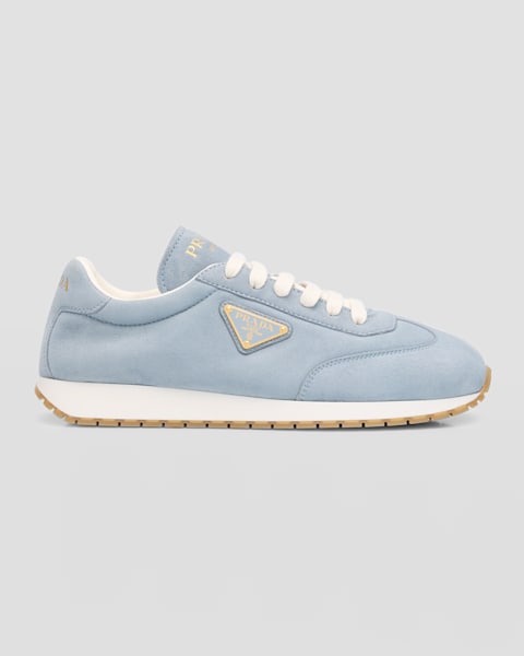 Prada Suede Logo Runner Sneakers | Neiman Marcus