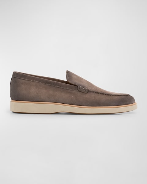 Loro Piana Men's Sea-Sail Walk Suede Boat Shoes | Neiman Marcus