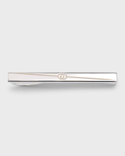 M Clip Men's Black Enamel Tie Bar | Neiman Marcus