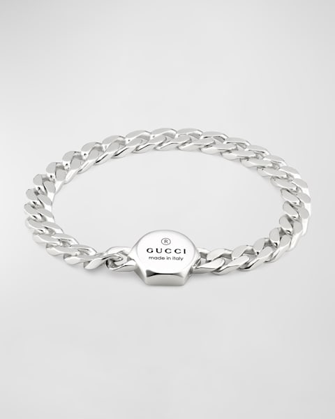 Gucci Men's GG and Bee Chain ID Bracelet | Neiman Marcus