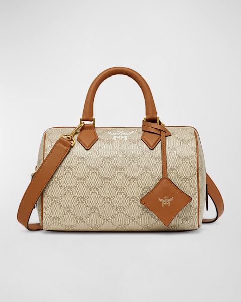 Brunello Cucinelli Mini Metallic Leather Boston Bag | Neiman Marcus
