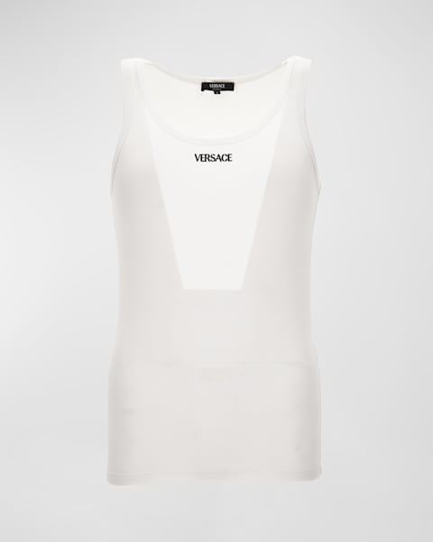Helmut Lang Men's Logo Muscle Tank Top | Neiman Marcus
