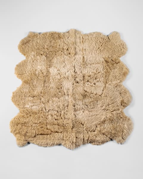 Surya Rugs Shepherd Hair on Hide Rug, 5' Square | Neiman Marcus