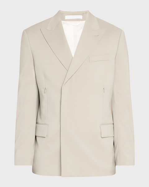 Helmut Lang Men's Jersey Anatomical Zip Blazer | Neiman Marcus