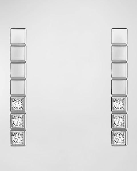 Chopard 18K Rose Gold Ice Cube Mini Hoop Earrings | Neiman Marcus