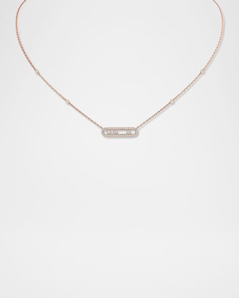 Messika Move Uno 18K White Gold Long Diamond Necklace | Neiman Marcus