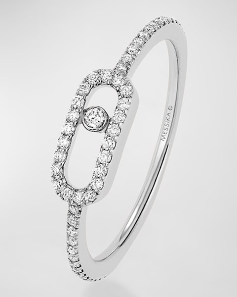 Messika MOVE UNO 18K WHITE GOLD DIAMOND RING | Neiman Marcus
