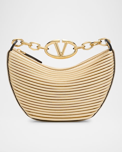 Valentino Garavani Small VLOGO Moon Hobo Bag | Neiman Marcus
