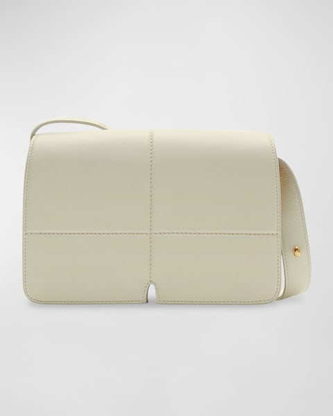 Burberry Snip Flap Leather Shoulder Bag | Neiman Marcus