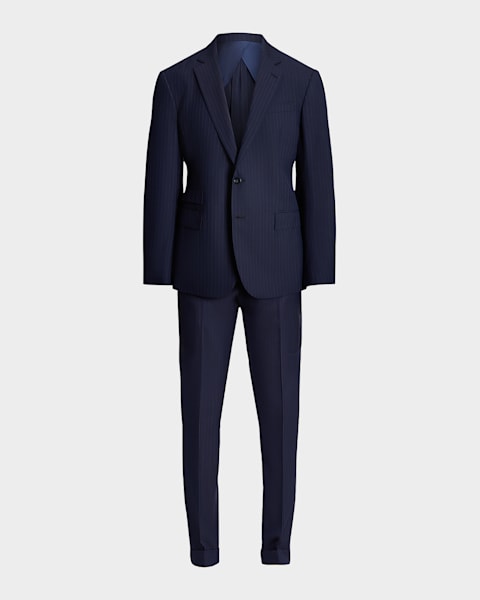 Ralph Lauren Purple Label Men's Kent Hand-Tailored Pinstripe Wool Suit ...