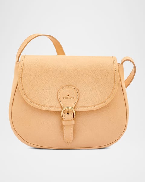 Il Bisonte Oliveta Vacchetta Leather Camera Crossbody Bag | Neiman Marcus