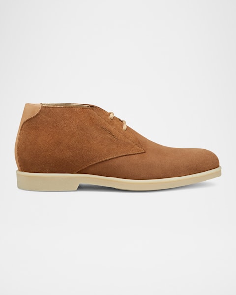 Stuart Weitzman Men's Adam Leather and Neoprene Combat Boots | Neiman ...