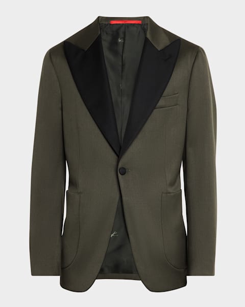 Isaia Men's Sanita Jacquard Tuxedo Jacket | Neiman Marcus
