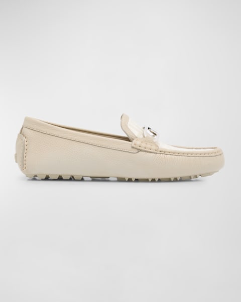 Donald Pliner Men's Darcy Leather & Mesh Drivers | Neiman Marcus