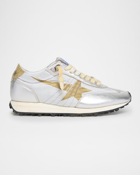 Golden Goose Running Sole Mixed Leather Sneakers | Neiman Marcus