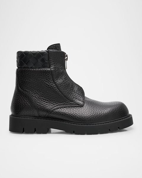 Bottega Veneta Men's The Tire Leather Chunky Chelsea Boots Bottega Veneta Men's The Tire Leather Chunky Chelsea Boots