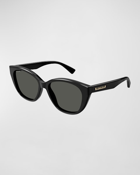 Gucci Star Stud Crystal Acetate Cat-Eye Sunglasses | Neiman Marcus