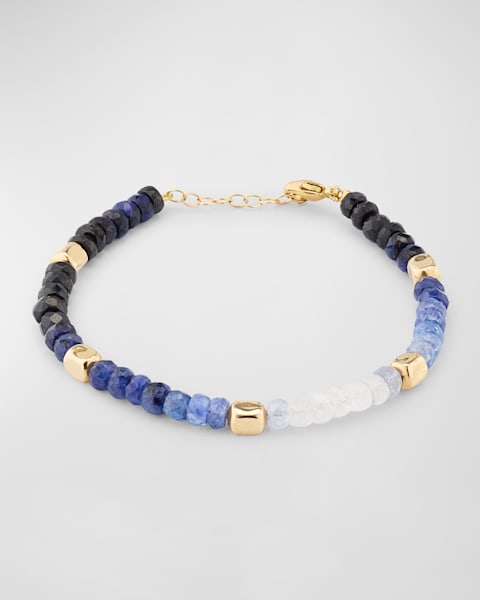 Sydney Evan Diamond Pavé Rondelle on Two-Tone Gold Bead Bracelet ...