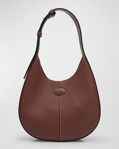 Tod's Small Leather Di Hobo Bag | Neiman Marcus