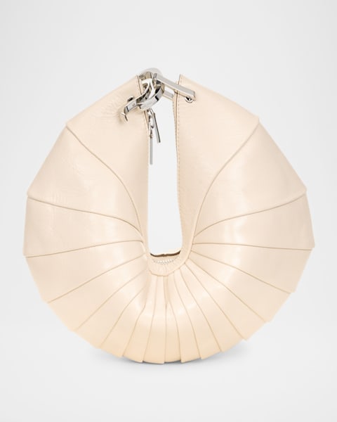 SIMKHAI Bridget Metal Oyster Shell Clutch Bag | Neiman Marcus