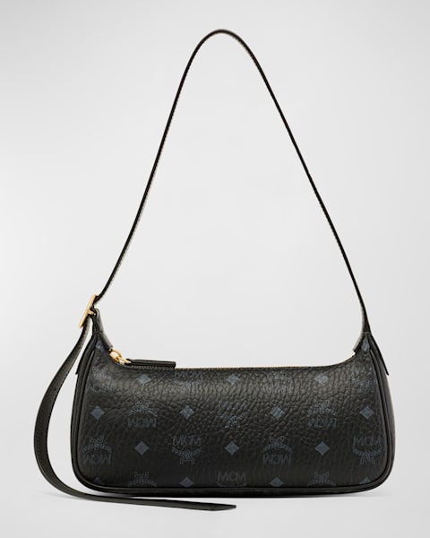 MCM Lauretos Flap Leather Shoulder Bag | Neiman Marcus