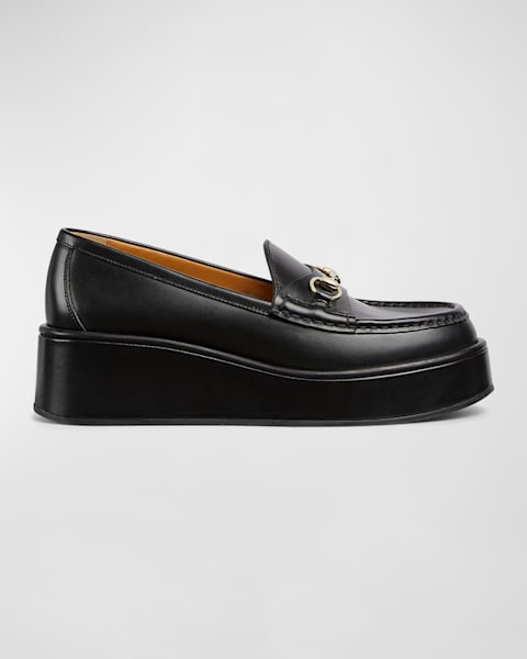 Gucci Idle Monogram Bit Platform Loafers | Neiman Marcus