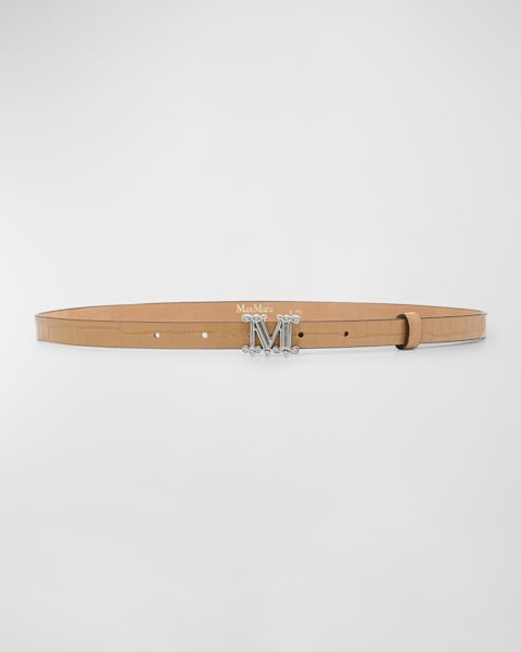Max Mara New Buckle Leather Belt | Neiman Marcus