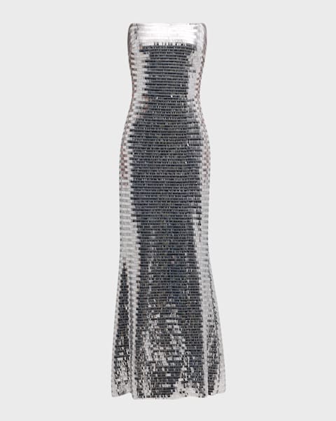 Rotate Birger Christensen Strapless Sequin Mini Tube Dress | Neiman Marcus