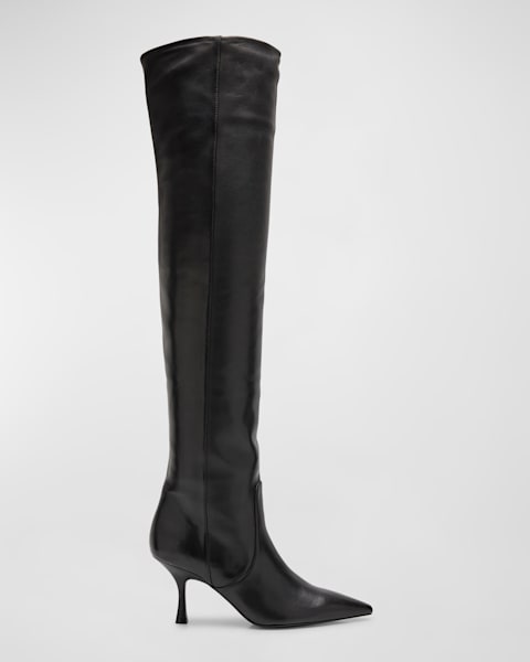 Stuart Weitzman Naomi Suede Stiletto Over-The-Knee Boots | Neiman Marcus