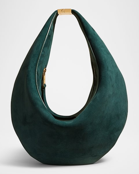 STAUD Perry Suede Hobo Bag | Neiman Marcus