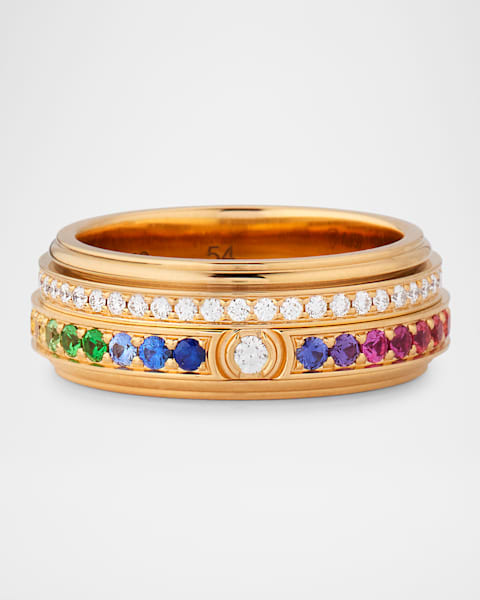 PIAGET Possession 18K Rose Gold Ruby Band Ring | Neiman Marcus